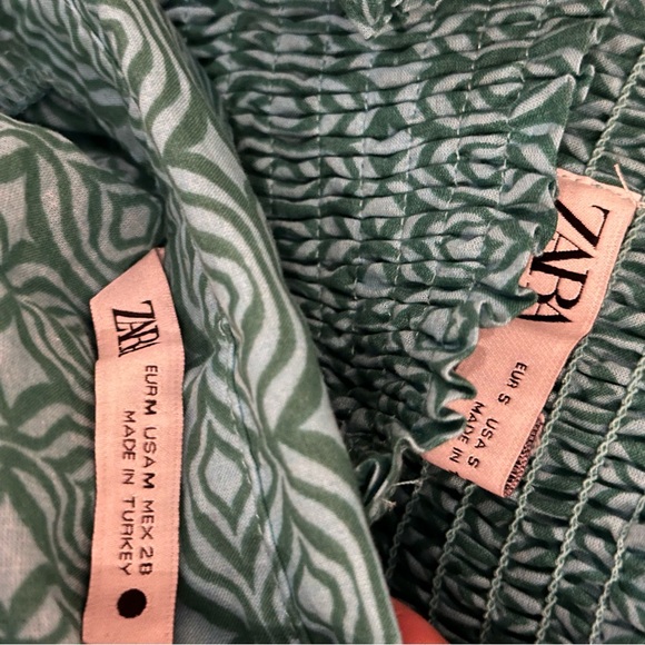 Zara | Skirts | Zara Pattern Design Tiered Maxi Skirt And Blouse Set ...